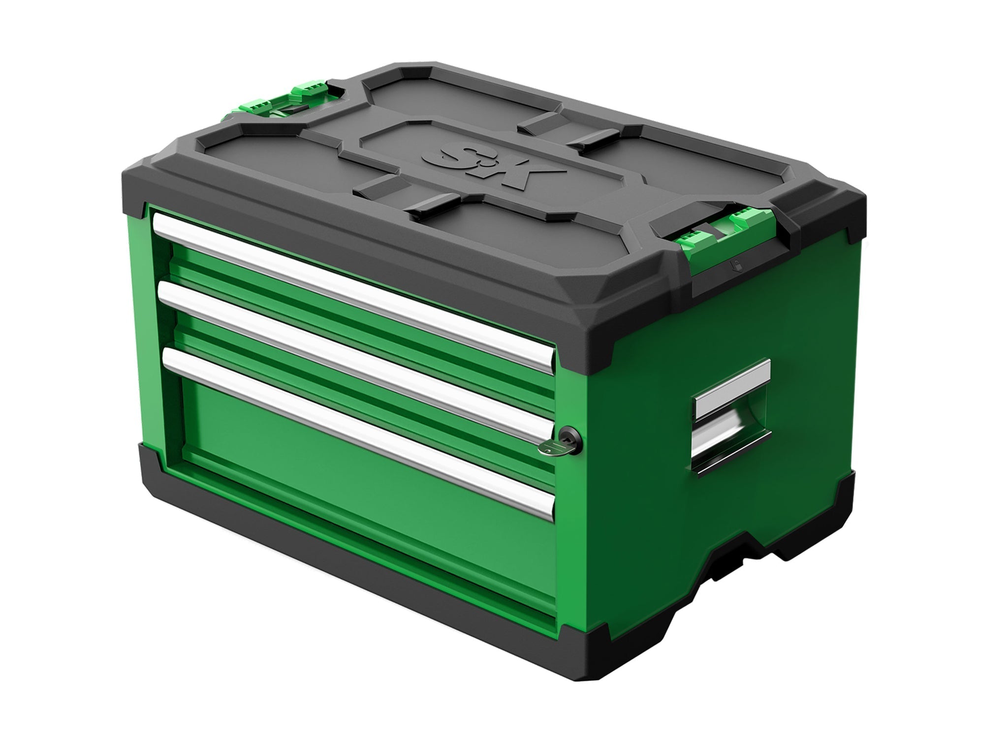 Modular Stackable Storage Tool Box, 3-Drawer Steel Box: 2 Shallow, 1 D ...